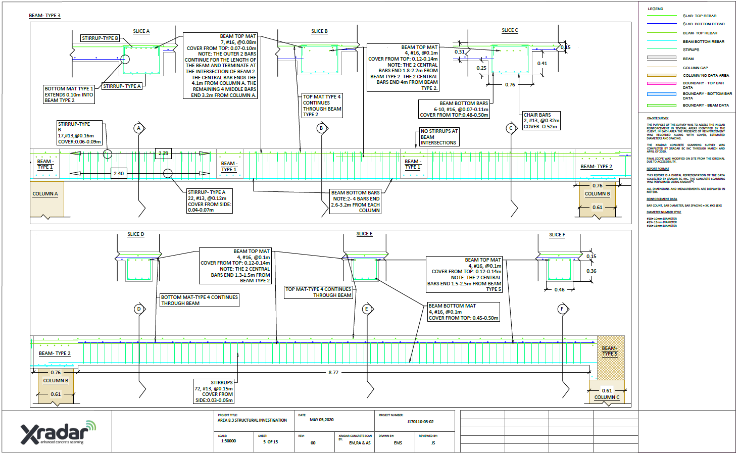Xradar Structural Investigation Drawing